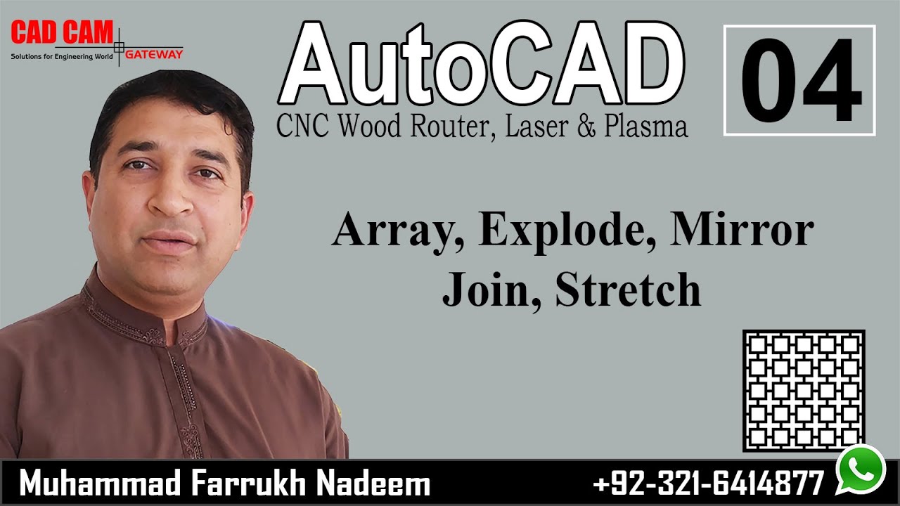 Array Explode Join Stretch In AUTOCAD AutoCAD Lecture 4 By M array-explode-join-stretch-in-autocad-autocad-lecture-4-by-m