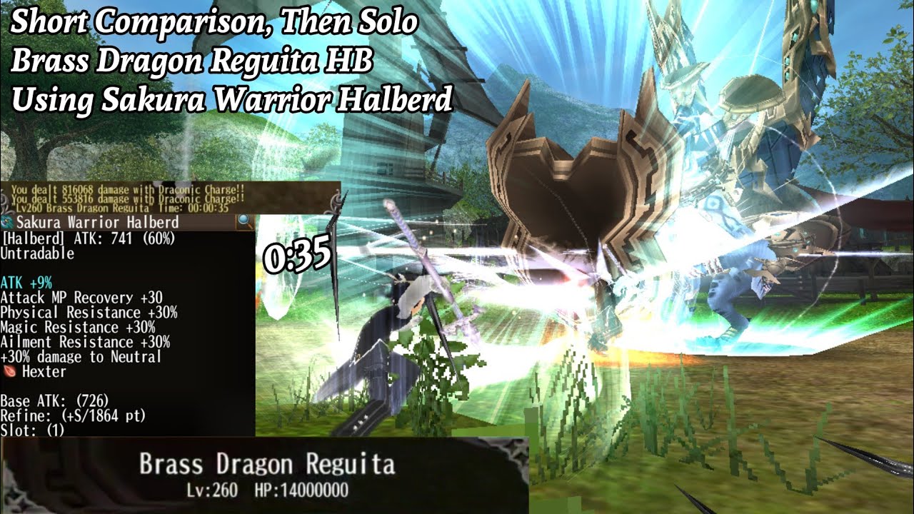 Toram Online - Short Comparison, Then Solo Brass Dragon Reguita Hb ...