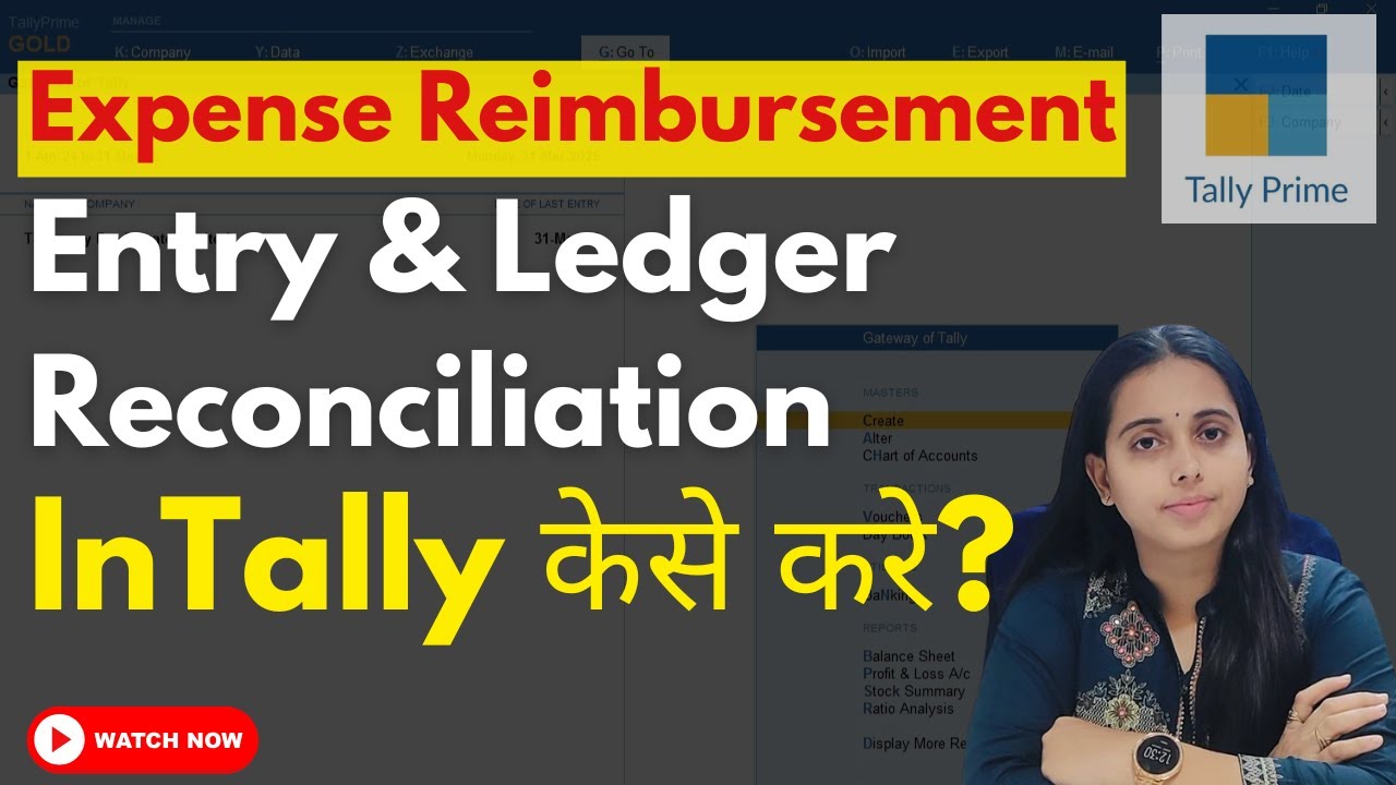 Expense Reimbursement Entry & Ledger reconciliation in Tally # ...