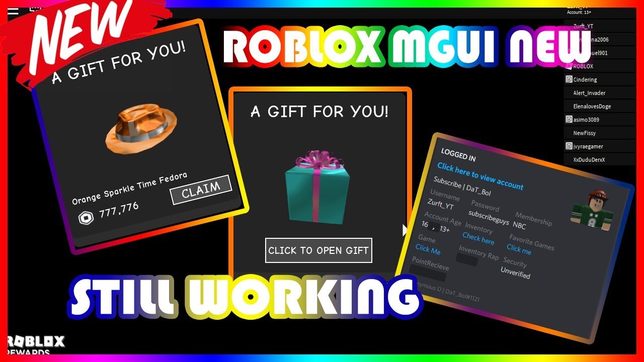 Roblox MGUI - Anonymous_D | WORKING ON 2020 - YouTube