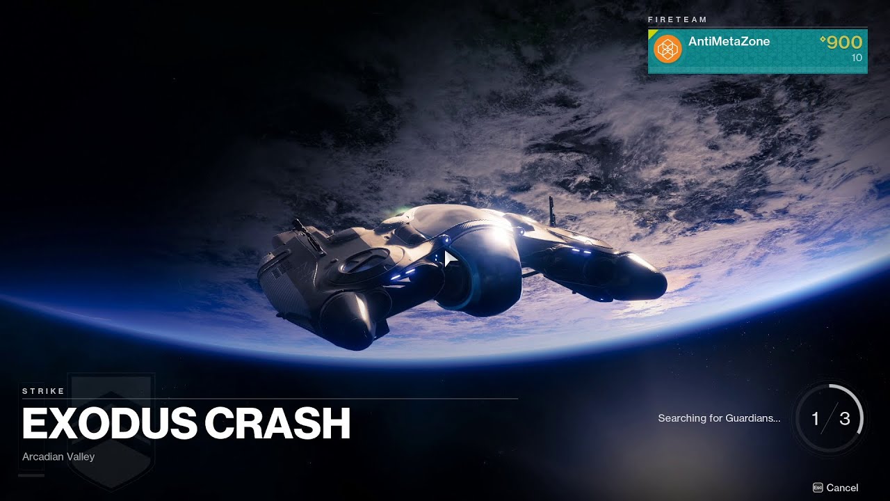 Destiny 2 - Strikes - Exodus Crash - YouTube