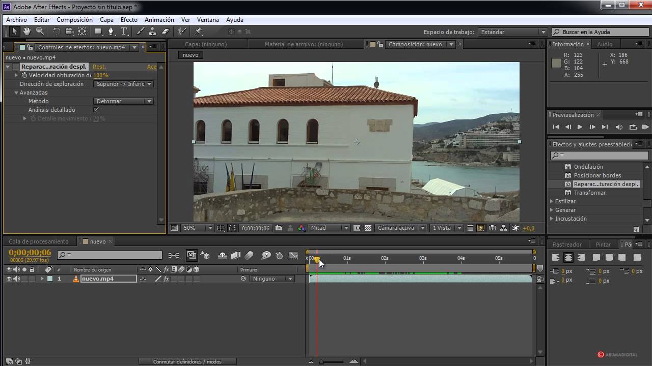 Tutorial After Effects 062 Novedades CS6 Rolling Shutter y ...