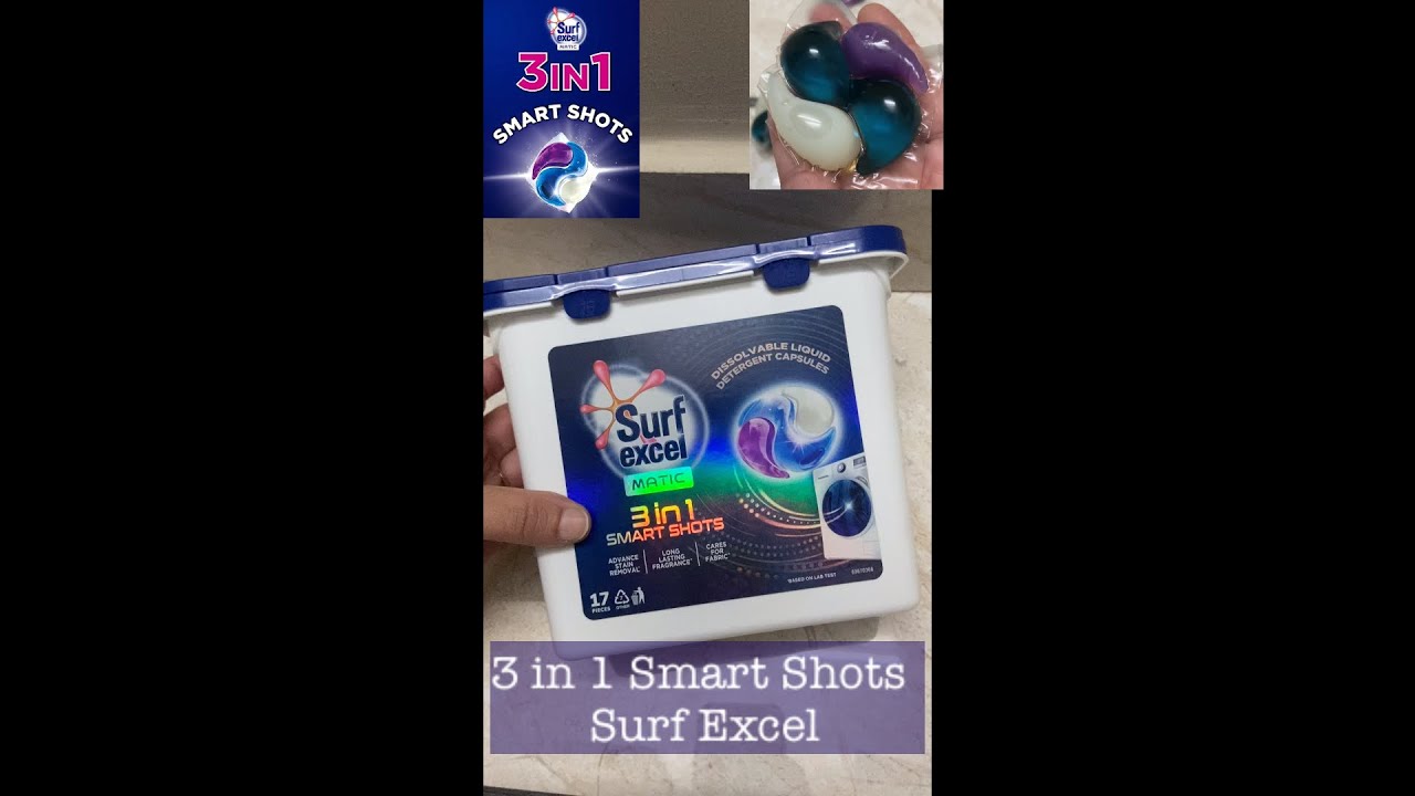How to use | Surf Excel Matic 3 in 1 shots | 17 pcs in 280 Rs. from ...