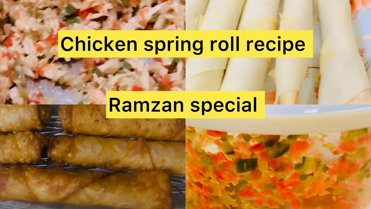 Chicken spring roll recipe | Ramzan special roll make and freeze ️ ...