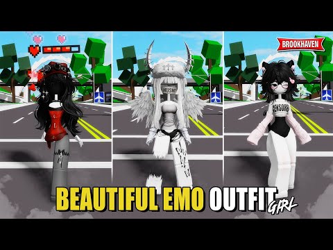 OUTFIT EMO CANTIK Untuk Cewek Di Brookhaven ID/CODES - Roblox part 3