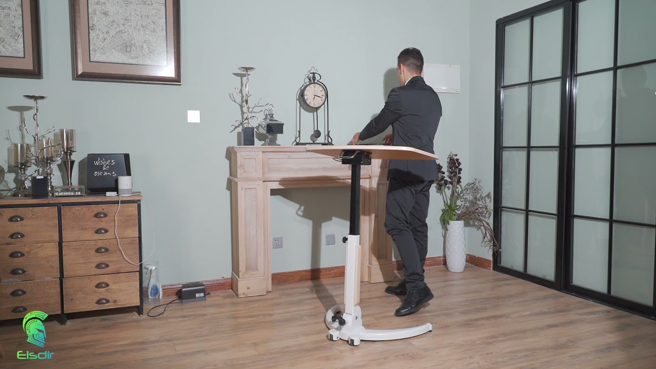 Gas Spring Folding Drafting Table - YouTube