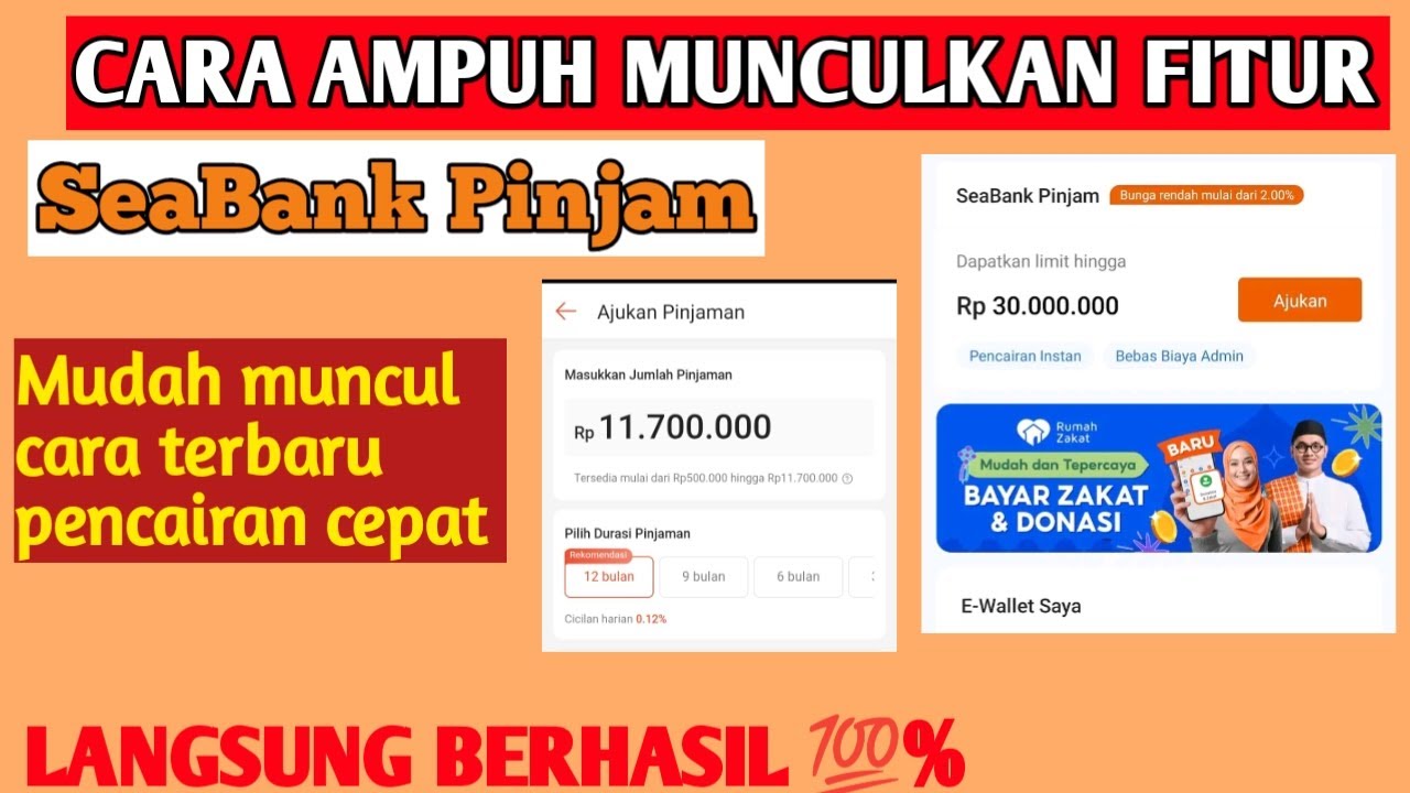 Cara Memunculkan Fitur SEABANK PINJAM Terbaru 2025, Dijamin Muncul ...