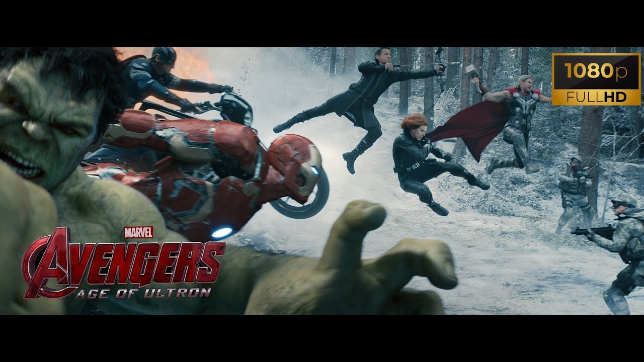 Avengers Age of Ultron ( 2015 )- Opening Scene - Avengers vs HYDRA ...