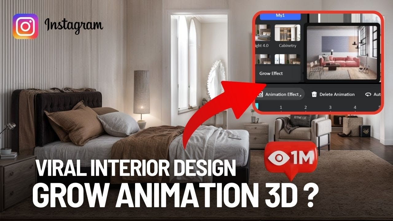 VIRAL Interior Grow Effect Animation | Architecture Grow Animation # ...