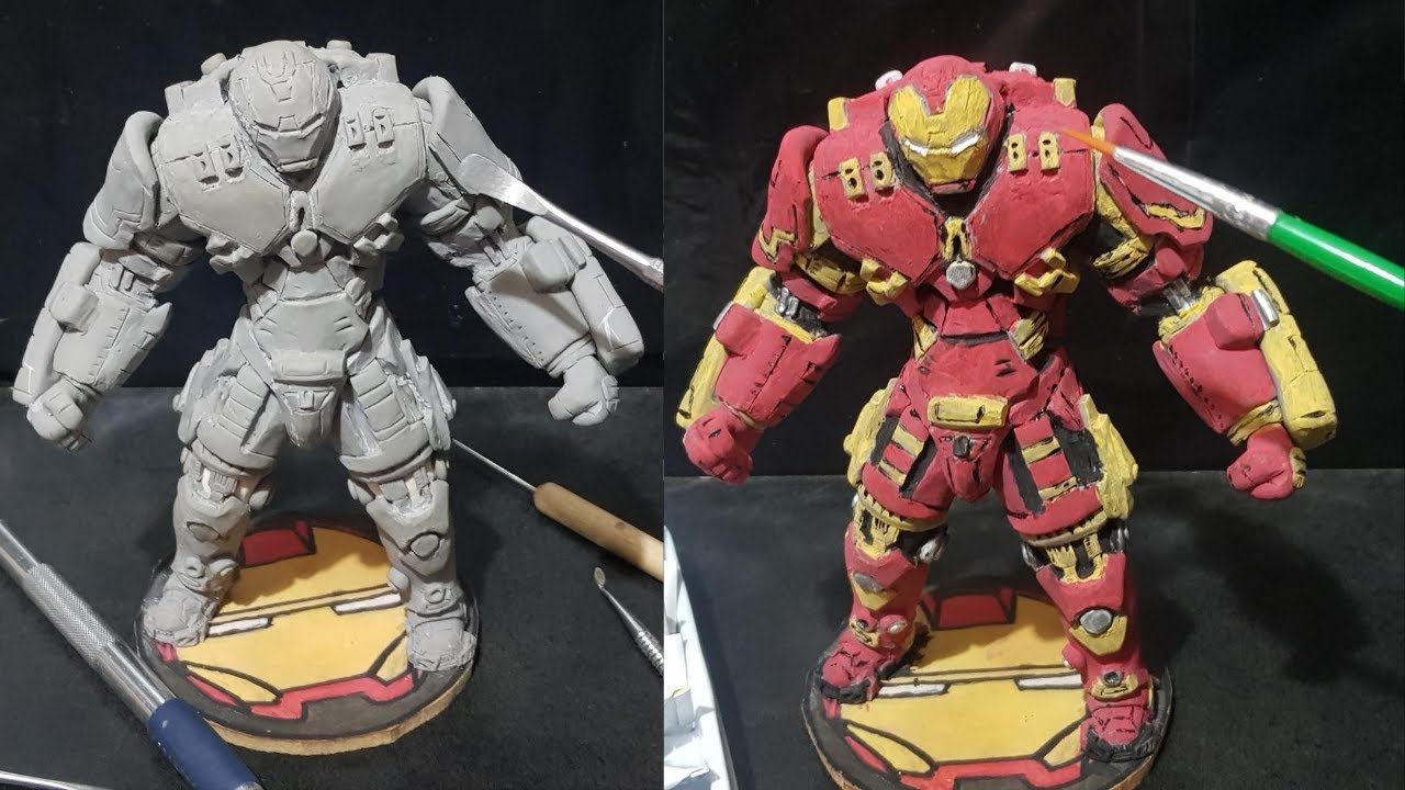 SCULPTING HULK BUSTER / POLYMER CLAY SCULPTURE.... - YouTube
