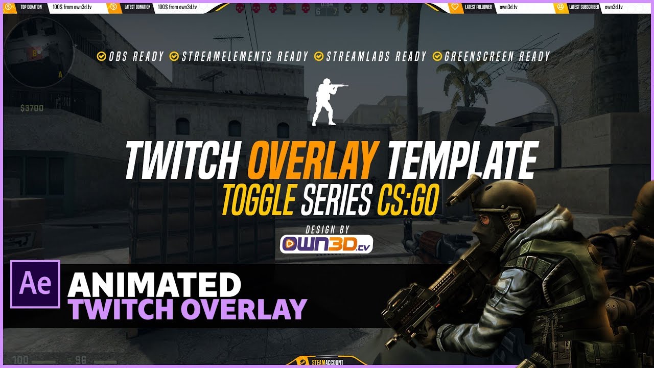 Premium CS:GO Twitch Overlay Template | ANIMATED | Download - YouTube