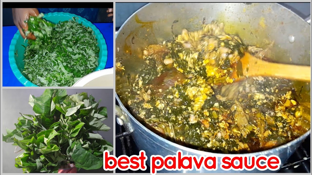 My all-time best palava sauce // How to prepare authentic Nkontomire ...