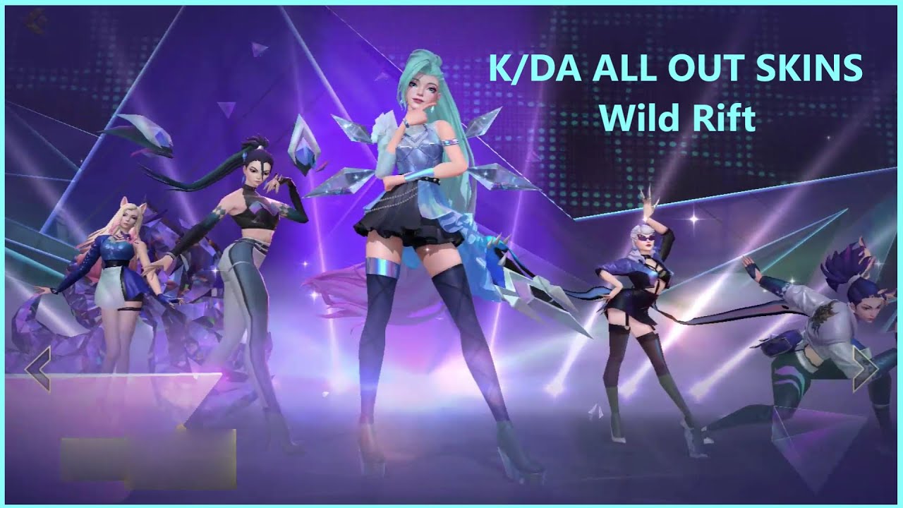 K/DA ALL OUT Skins - League of Legends: Wild Rift - YouTube