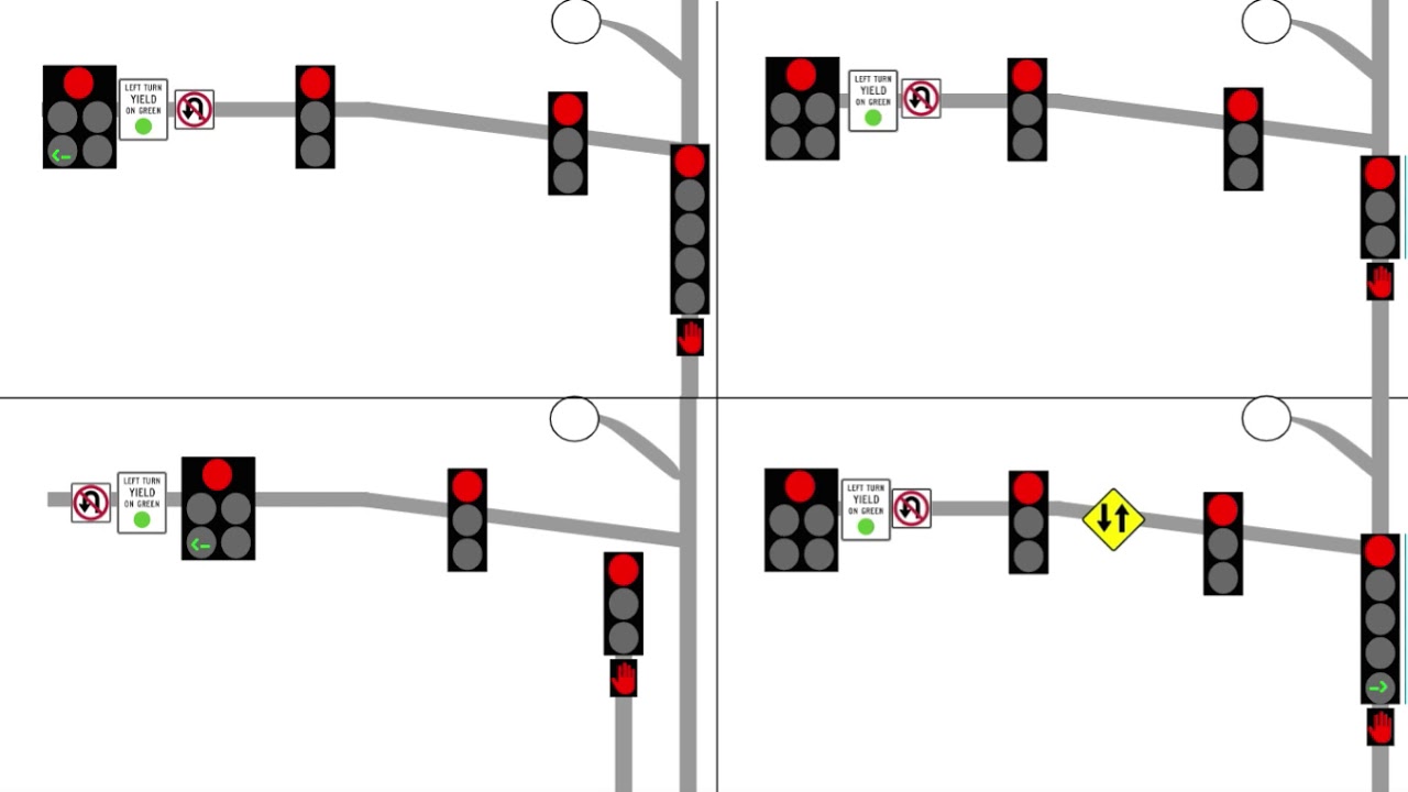 Traffic Signal Intersection Animation 8 - YouTube
