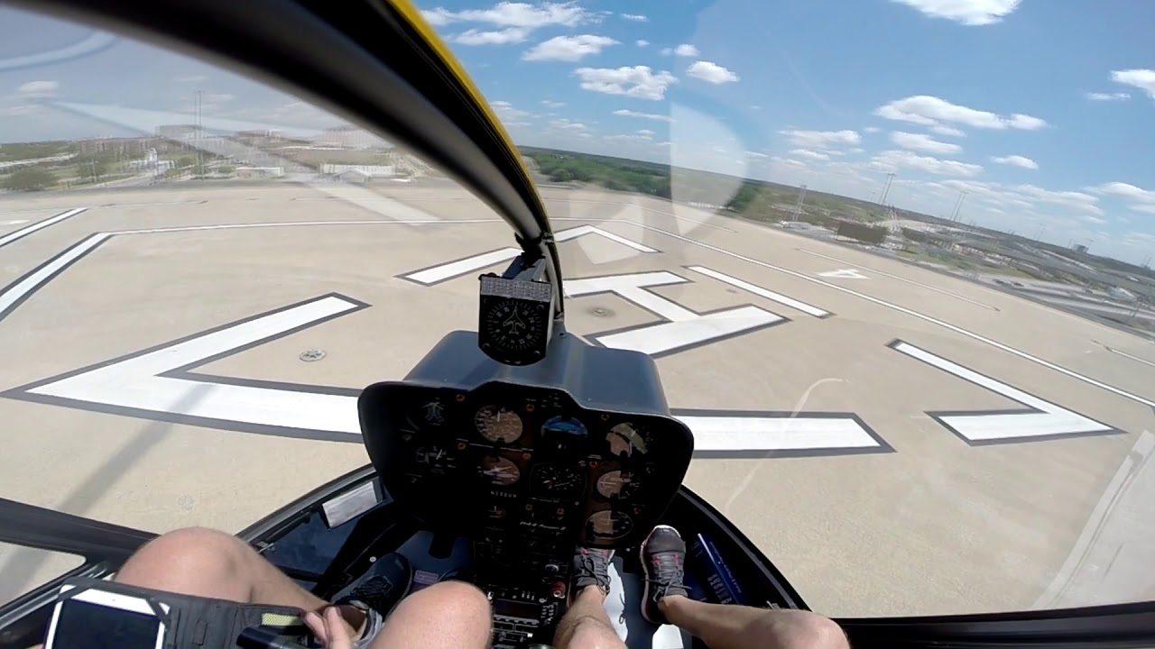 R44 Landing at Dallas Vertiport - YouTube