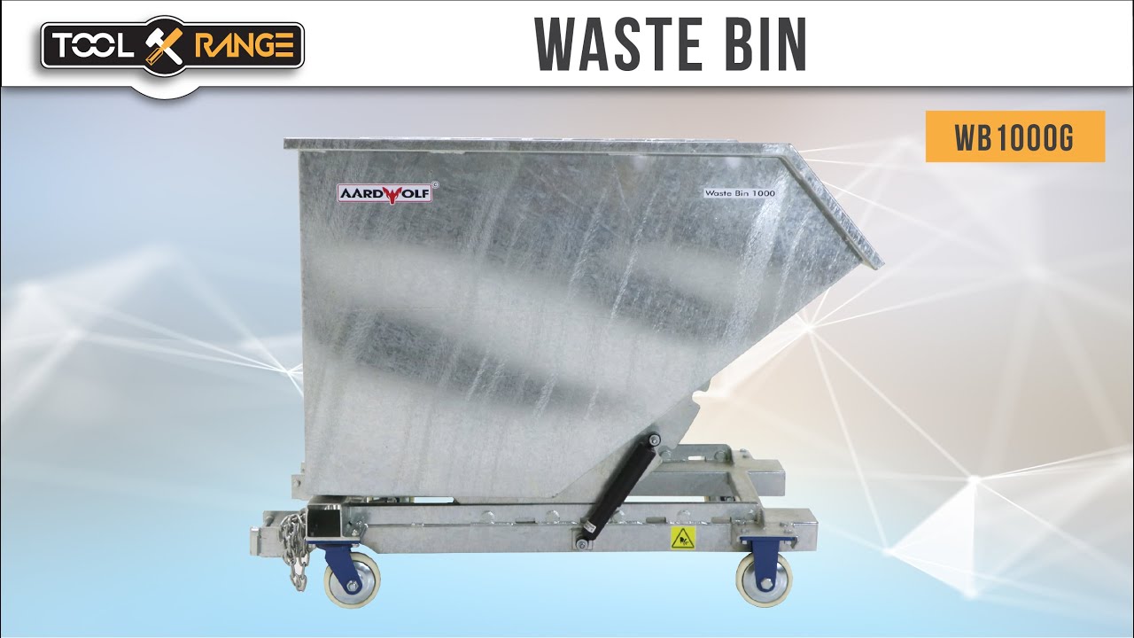 Waste bin | dumping hoppers | Tool Range | (WB1000G) - YouTube