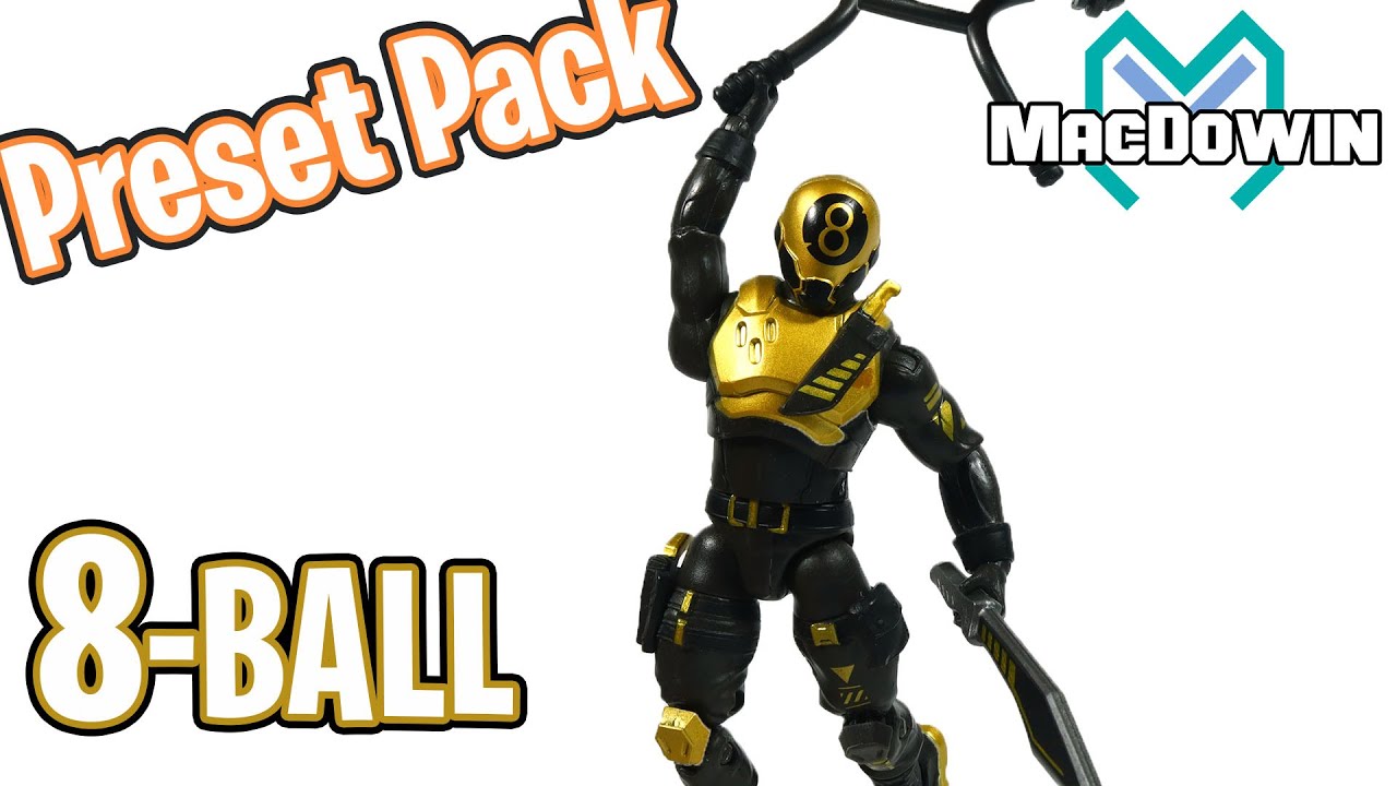 *NEW* 8-BALL (GOLD) PRESET PACK 2021 | Fortnite 4 inch Action Figure ...