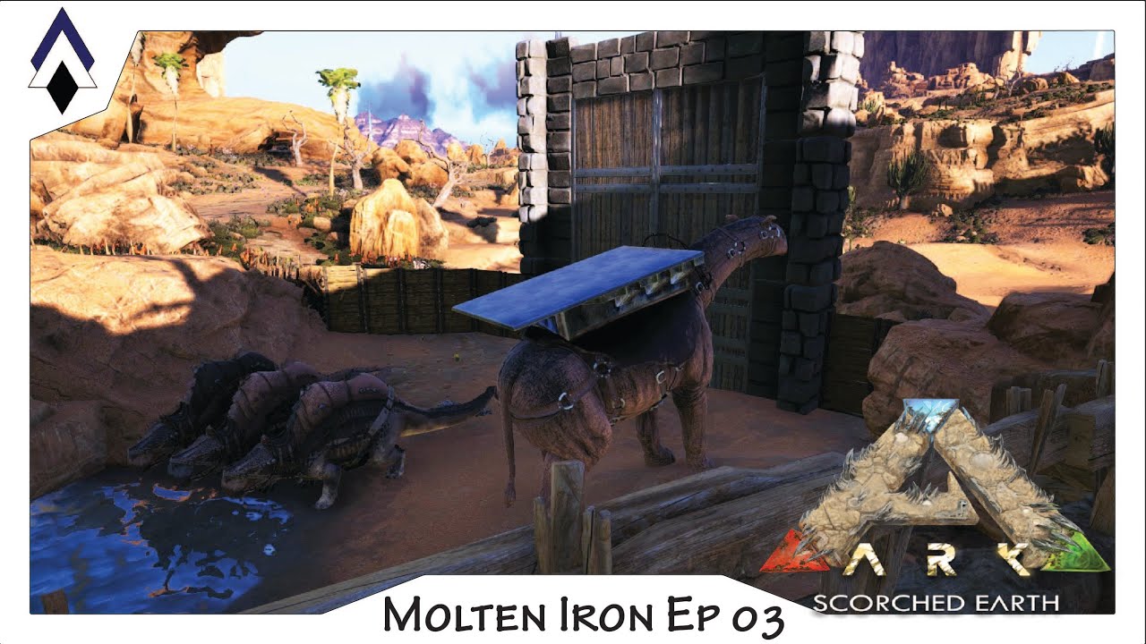 ARK Molten Iron Ep 3: Paracer Taming and Base Defense - YouTube