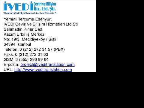 Yeminli Tercume Esenyurt Tel: 0212 272 3157 Ucuz ve Kaliteli iVEDi Noter Yeminli Tercume Burosu