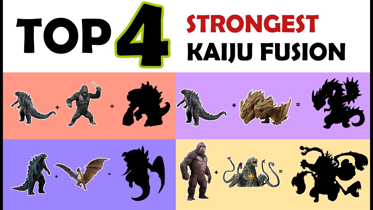 Top 4 Strongest Kaiju Fusion FANART ! GODZILLA + GHIDORAH + RODAN ...