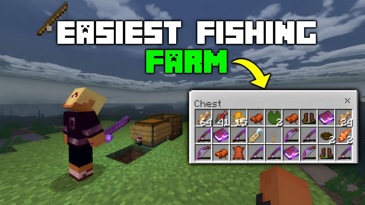 Fishing Farm For Minecraft Bedrock 1.19 || new fishing farm 2023 ...