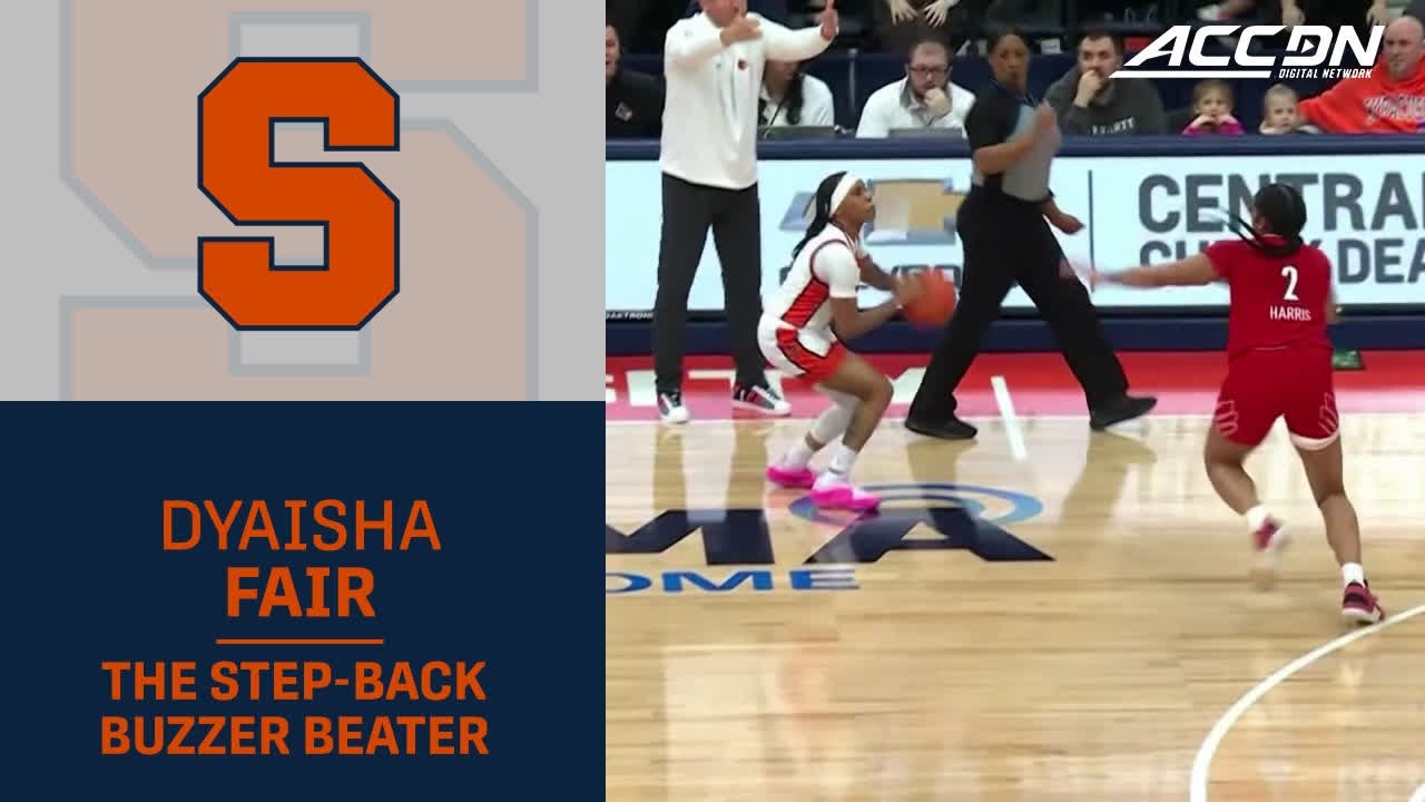 Syracuse's Dyaisha Fair With The Step-Back Buzzer Beater To End The ...