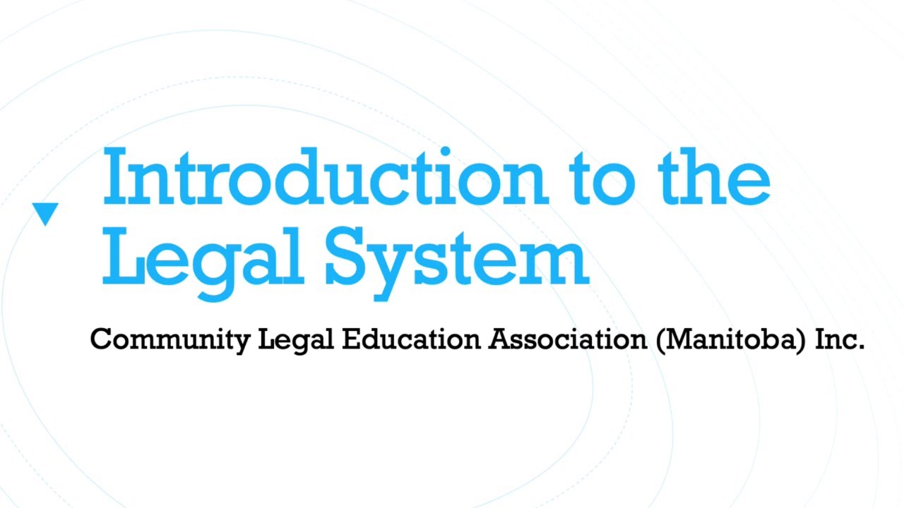 Introduction to the Legal System - YouTube