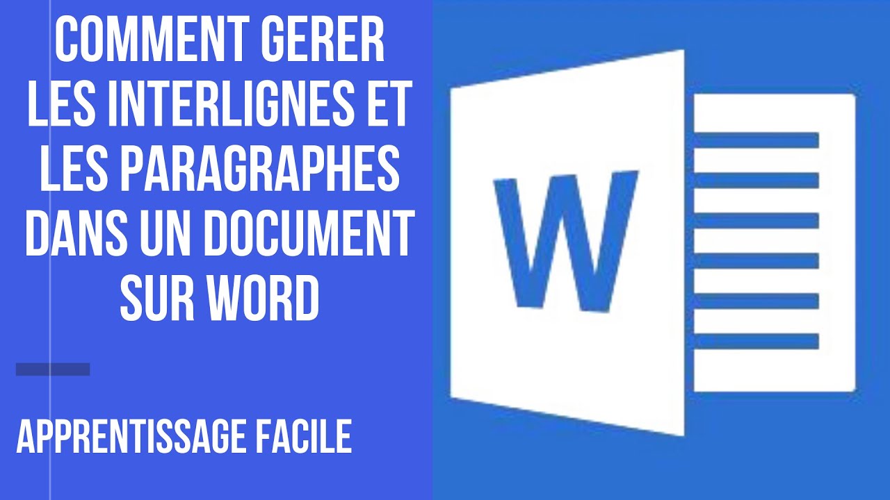 comment gérer les interlignes et paragraphes sur Word - YouTube