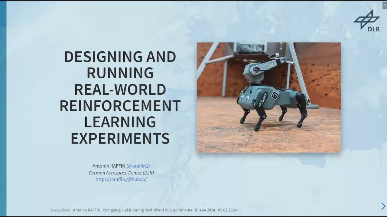 Designing and Running Real World RL Experiments. Antonin Raffin - YouTube