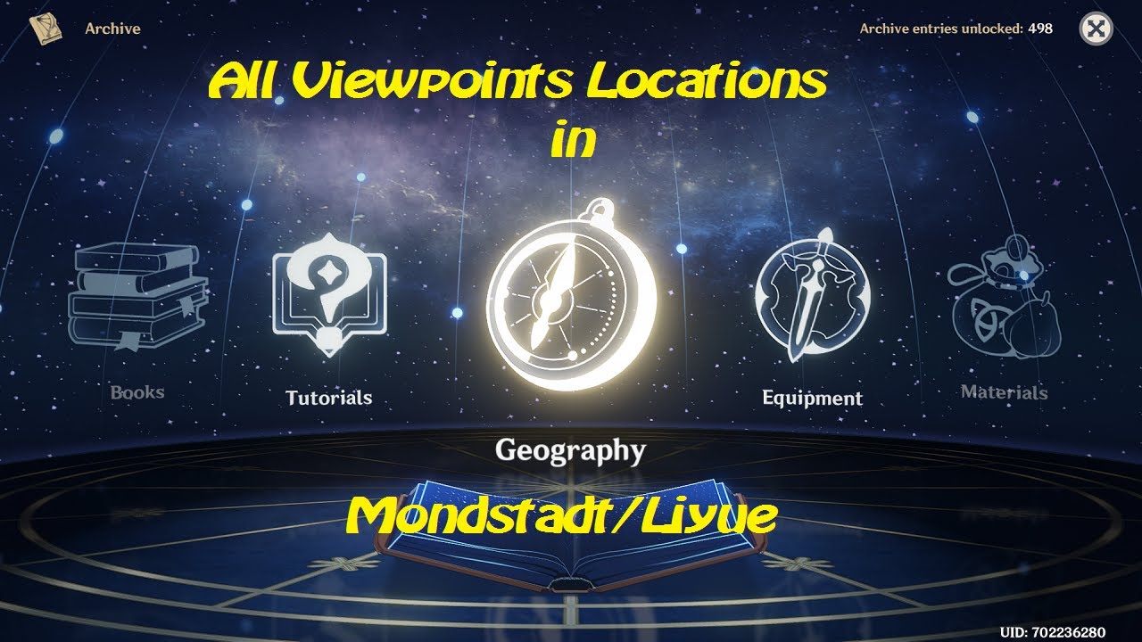Genshin Impact | Geography All Viewpoints Locations in Mondstadt/Liyue ...