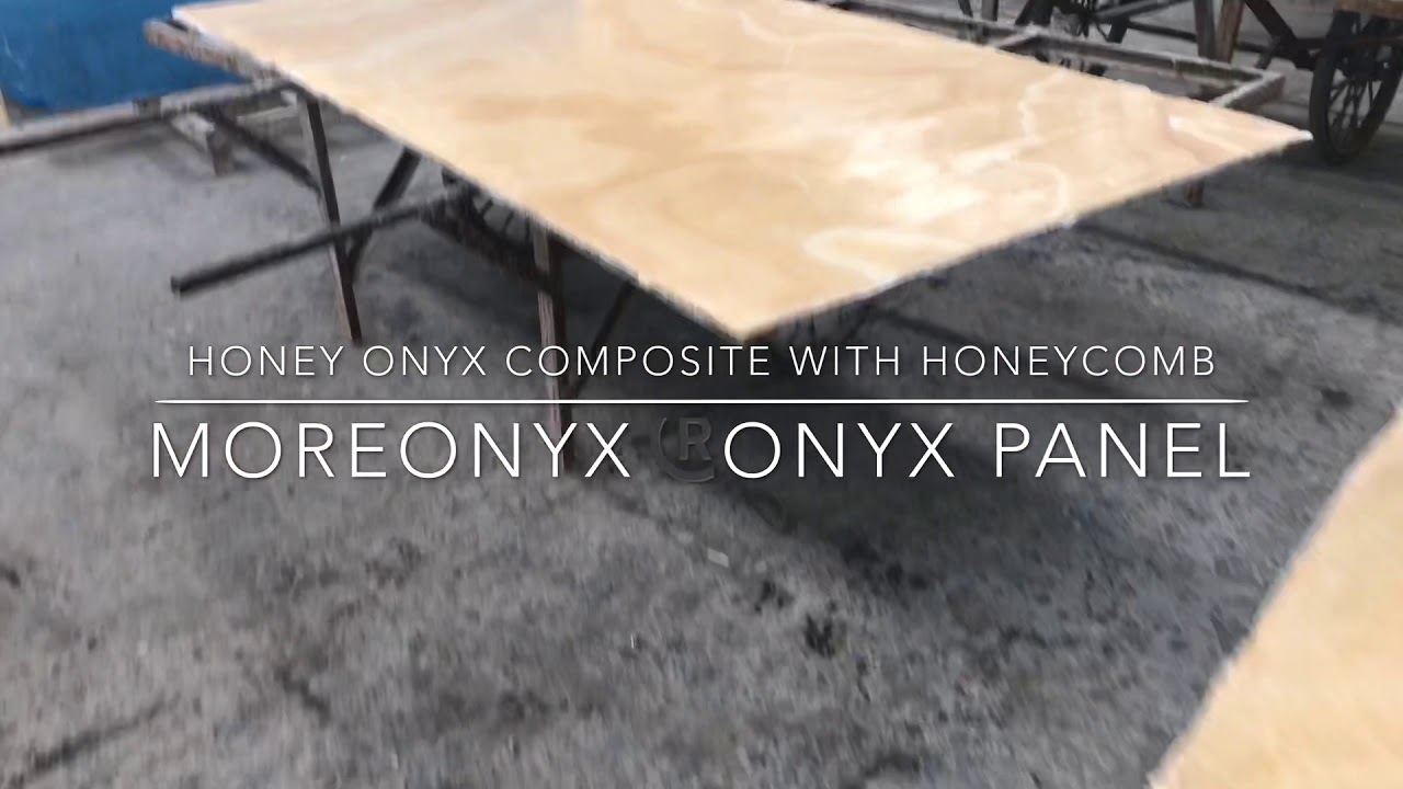 How to produce lightweight honey onyx slabs composite with honeycomb ...