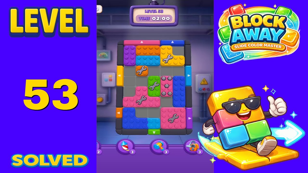 Block Away – Level 53 | Walkthrough Fast & Clean Solution - YouTube