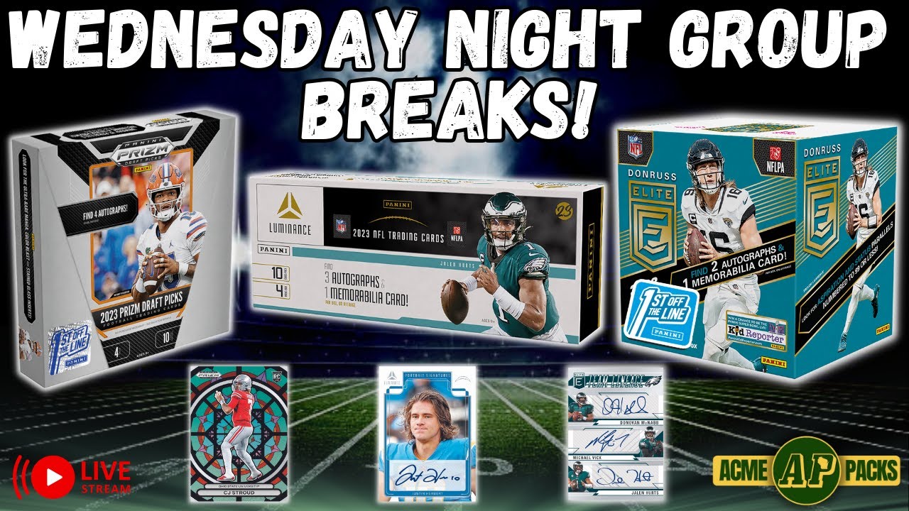 Acme Packs Wednesday Night Breaks! 2023 Elite Football FOTL & Prizm ...