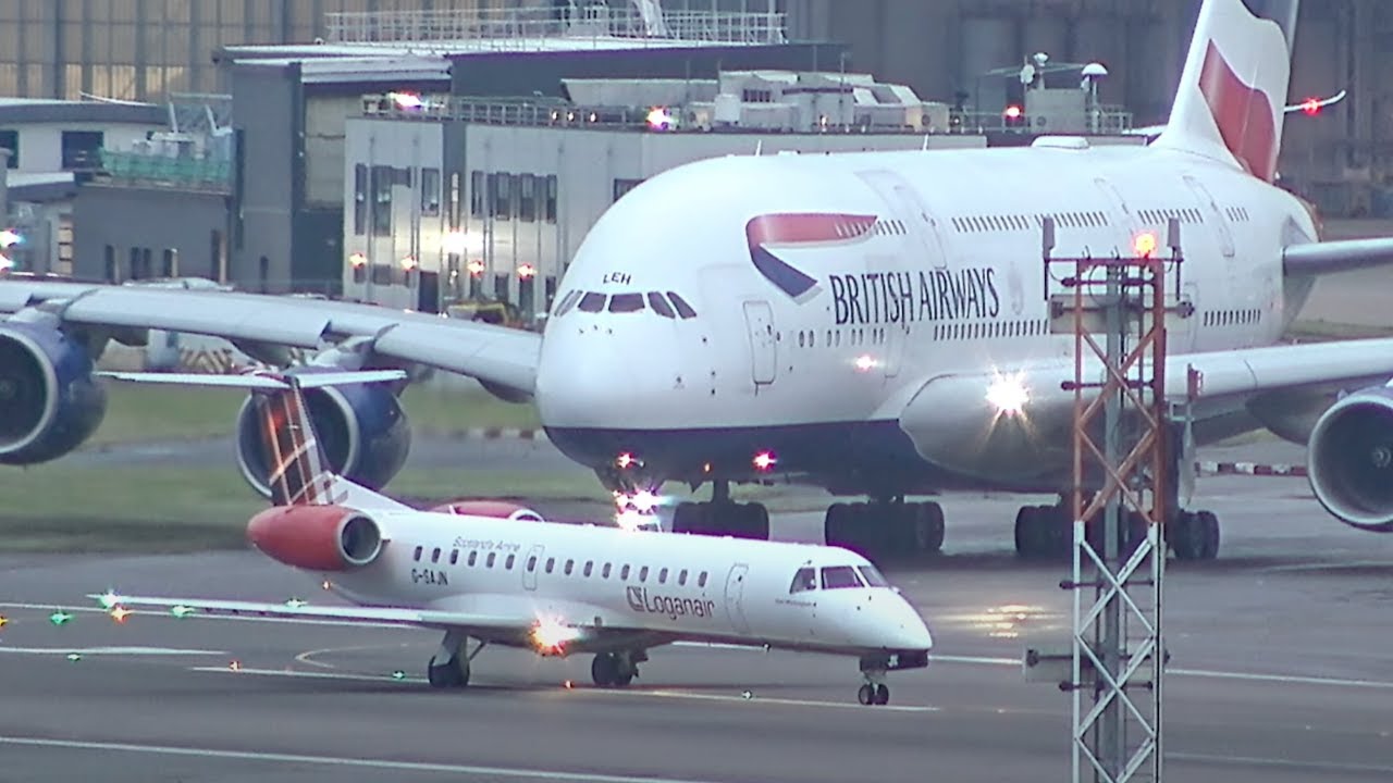 Heathrow Evening Takeoffs | HD | 21 Departures | [Credit: Flight Focus ...