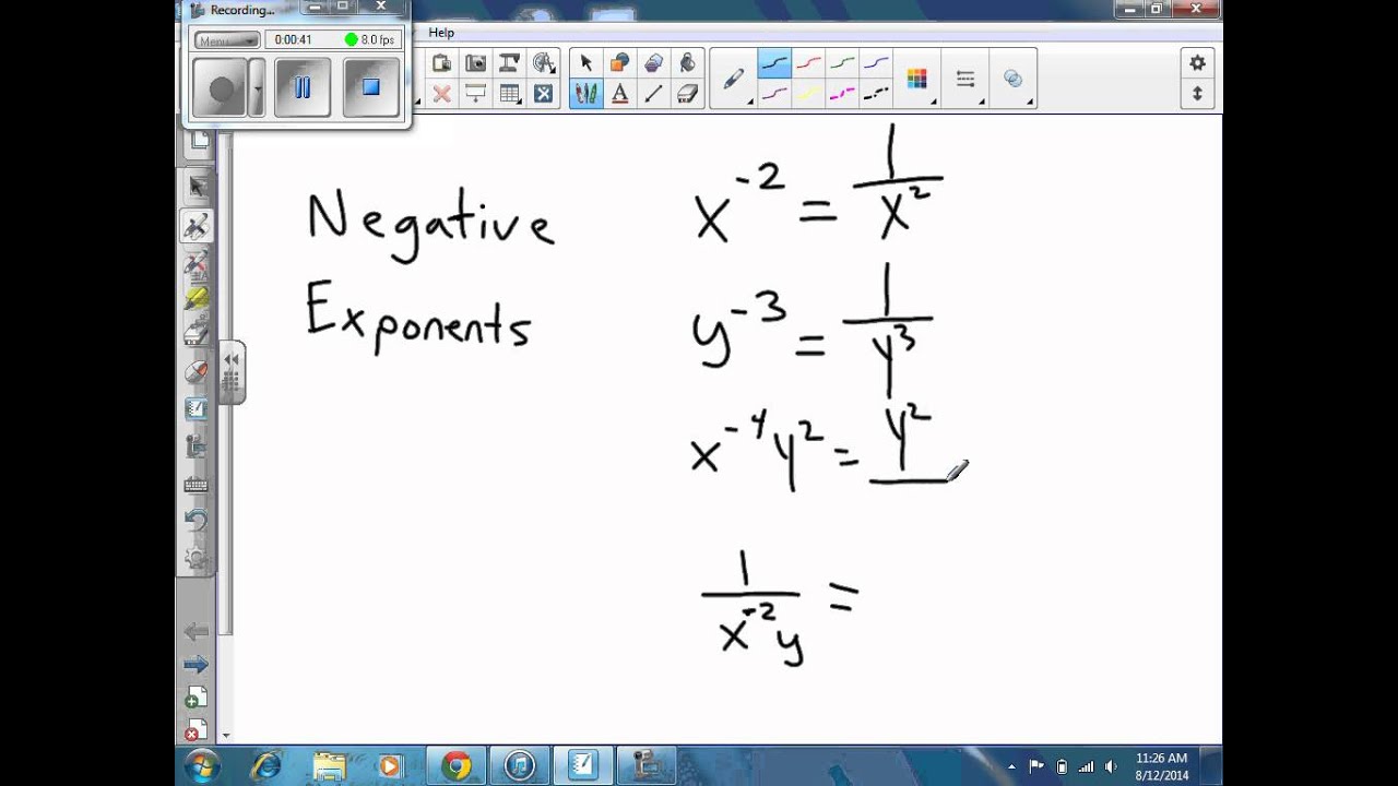 Negative Exponents With Variables YouTube Negative Exponents With Variables YouTube