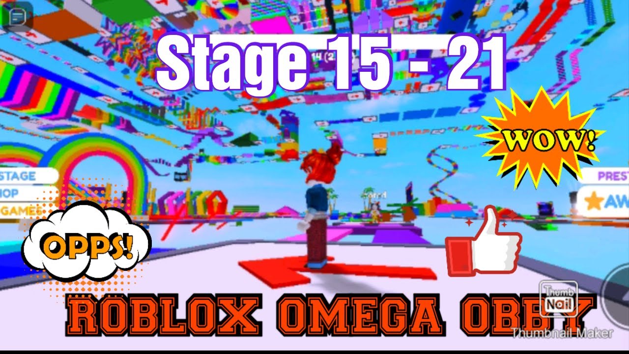 SERUUU...!!! BERMAIN ROBLOX OMEGA OBBY LEVEL 15 - 21...HARD LEVEL ...