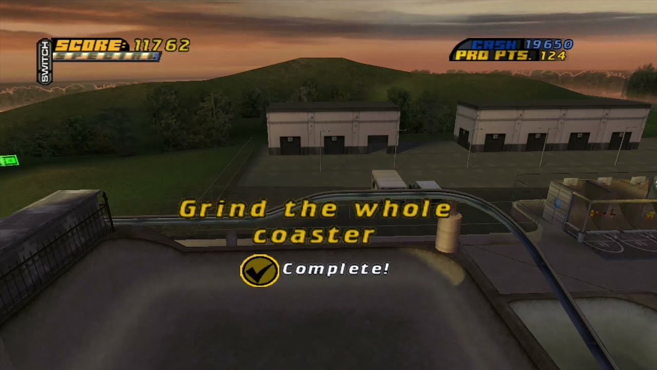 Tony Hawk's Pro Skater 4 - Carnival - Grind the whole coaster - YouTube