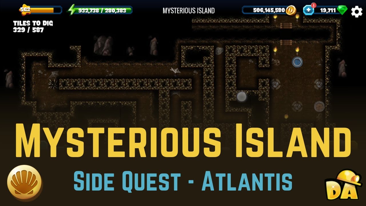 Mysterious Island - Atlantis Side Quest - Diggy's Adventure - YouTube