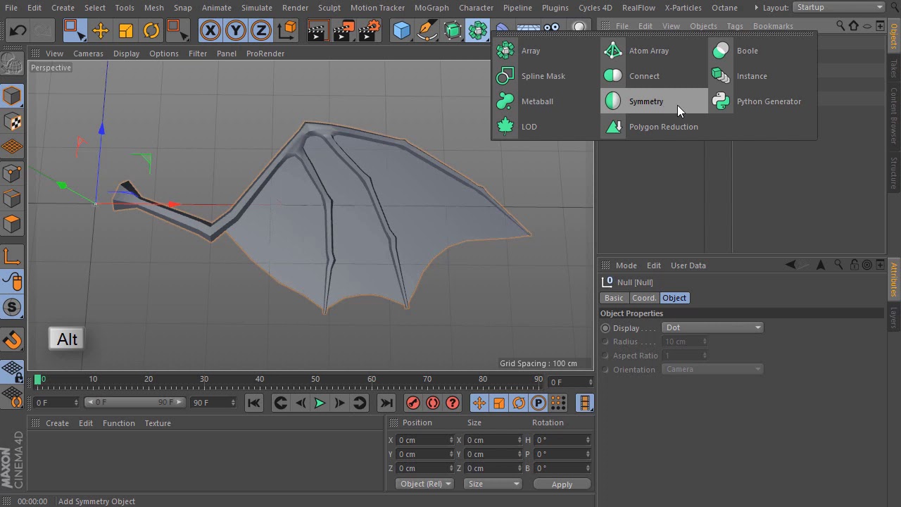 Cinema 4D Modeling and Rigging simple Dragon Wings - Part 6 - YouTube