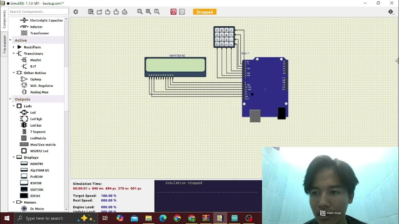 Tutorial membuat kalkulator di SimulIDE - YouTube