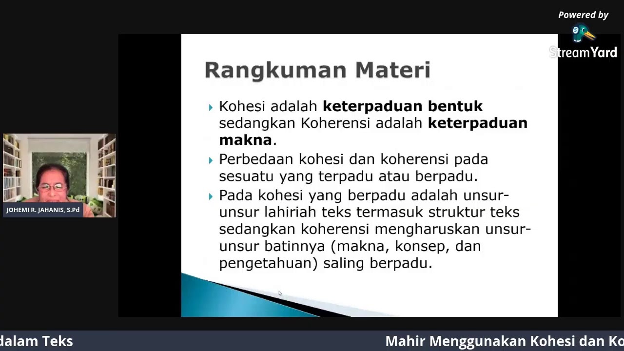 Mahir Menggunakan Kohesi dan Koherensi dalam Teks : Kelas XII IBB - YouTube