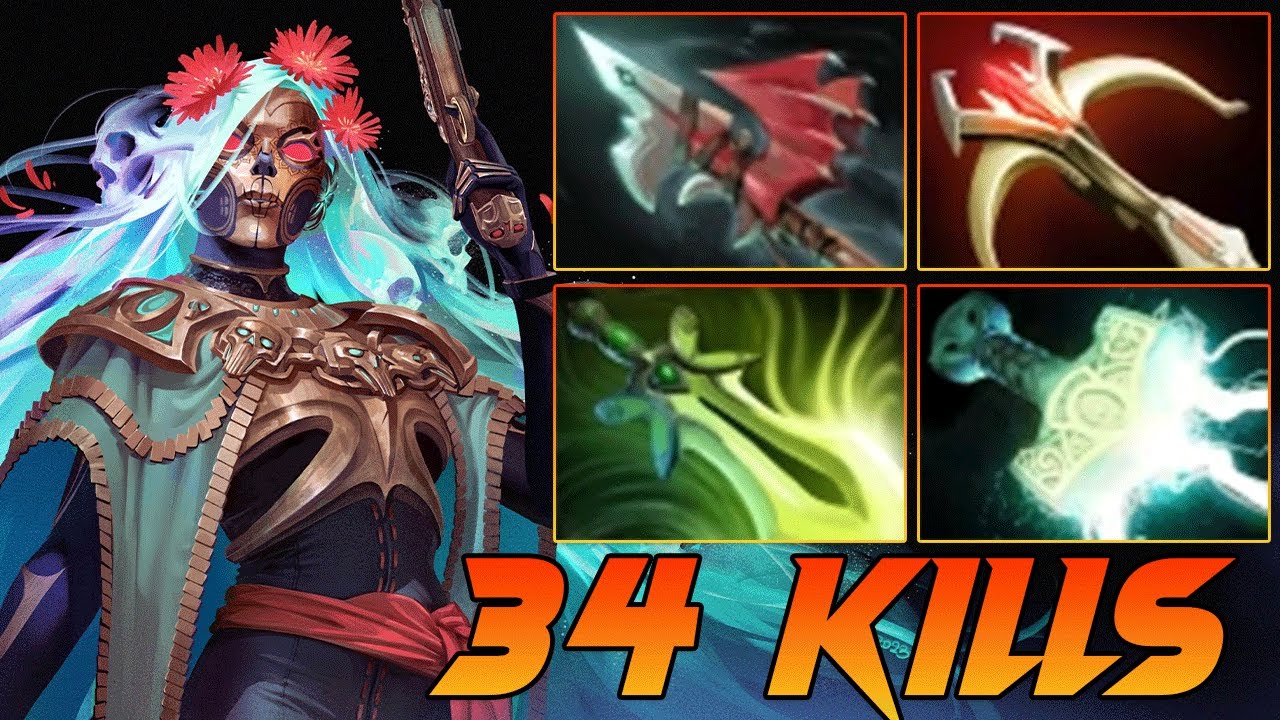 Ultra Kills + 34 Kills Muerta Dota 2 !! Muerta Safelane Pro Gameplay ...