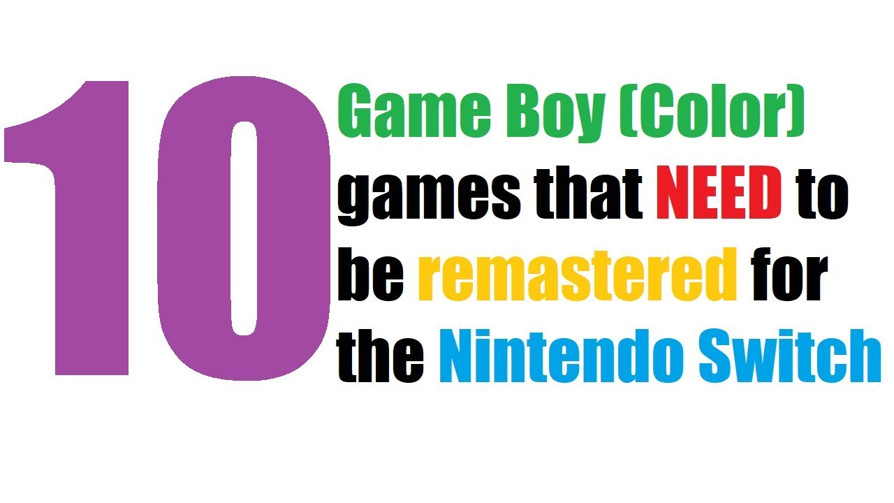 10 Game Boy (Color) games that NEED to come to the Switch! - YouTube