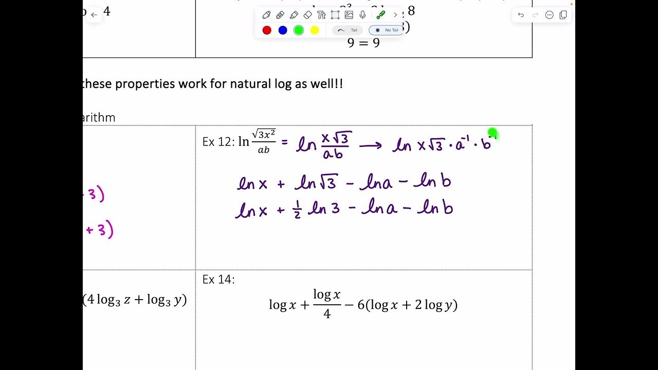 AP Precalculus- 3.2 - 3.3 Logarithms Review Notes - YouTube
