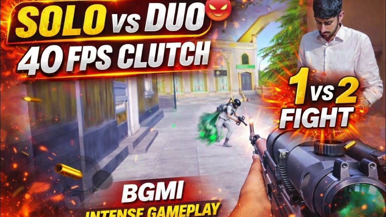 BGMI Solo vs Duo 40 FPS 🔥 4 Minute Intense Fight | VEER IS LIVE - YouTube