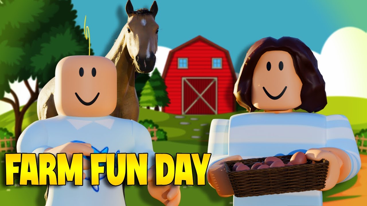 JJ’s Fun Day at the Roblox Farm! Feeding Animals and More | Farm ...