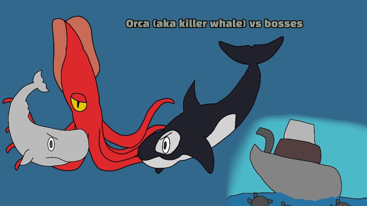 boss fight: orca simulator - orca (aka killer whale) vs bosses - YouTube