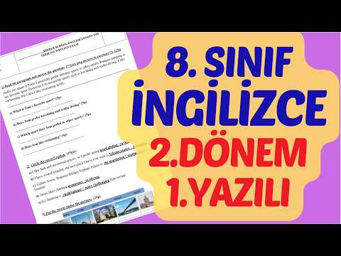 8.SINIF İNGİLİZCE 2.DÖNEM 1.YAZILI SORULARI VE ÇÖZÜMLERİ