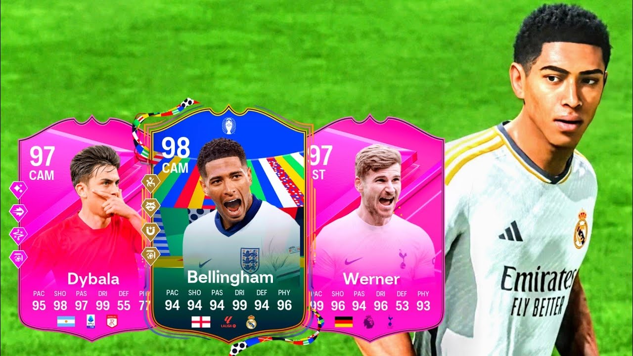 UEFA EURO TOTT (98) BELLINGHAM , FUTTIES (97) DYBALA , (97) WERNER | EA ...