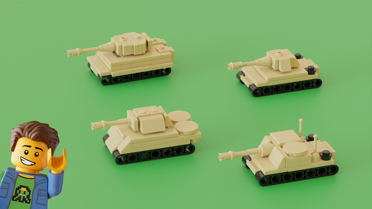 LEGO Micro German WWII Tanks (Tutorial) - YouTube